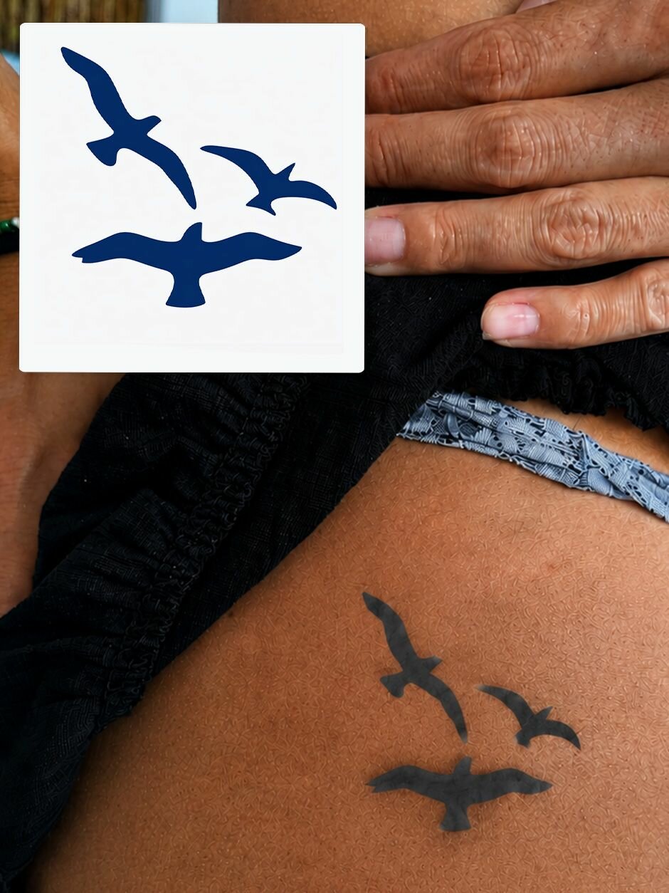 Tattoo'шки Временные тату без пленки (темнеют через 24 часа) 5*5см 5x5 см темнеющие безпленочные