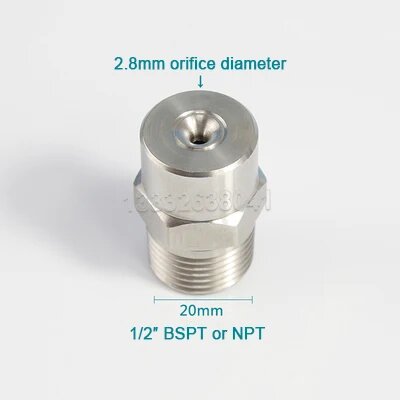 Широкоугольная форсунка для полива из нержавеющей стали BBW 1/8"-1" 1 of 2-2.8mm