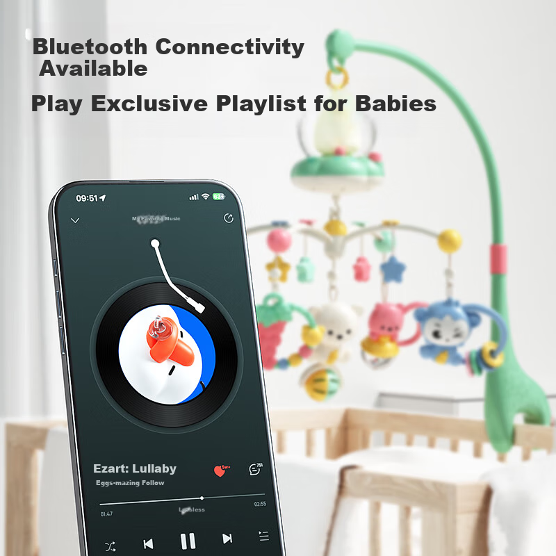 Xinge детская люлька-погремушка с Bluetooth-управлением, перезаряжаемая музыкальная кроватка для успокоения