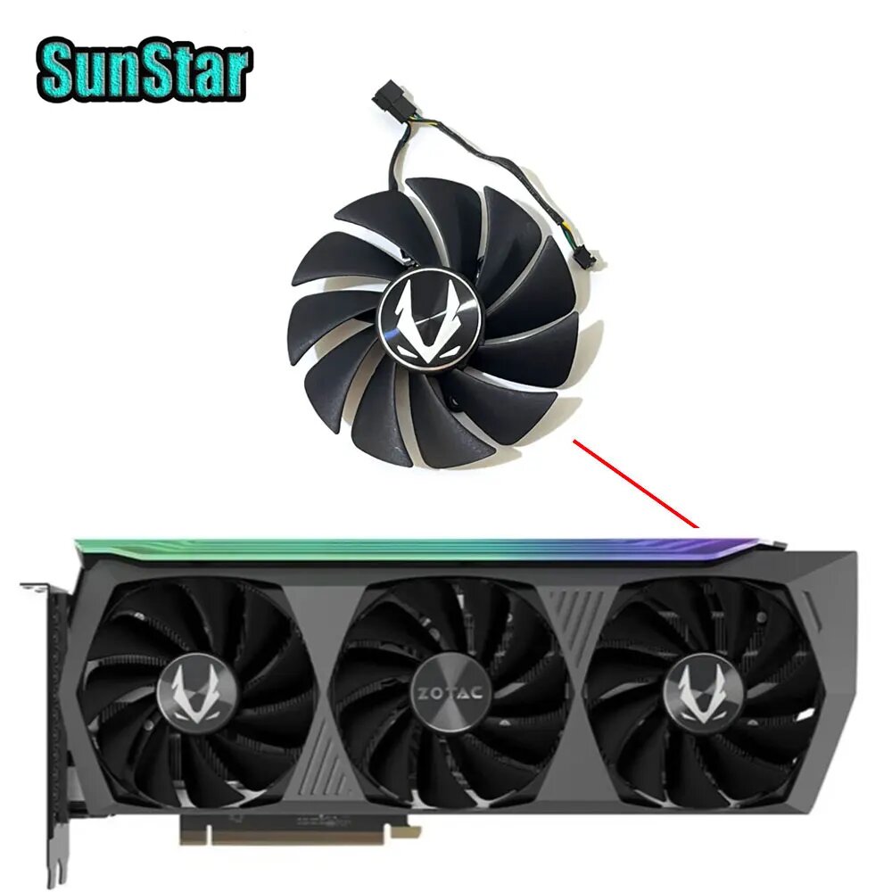 Вентилятор охлаждения ZOTAC GeForce RTX 3070 Ti/3080/3090, FAN-C
