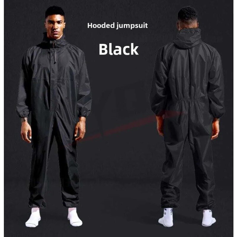 Raincoat Suit Rainstorm Proof Motorcycle Portable for Outdoor Riding One-piece Coveralls Uniform Waterproof Poncho Hooded