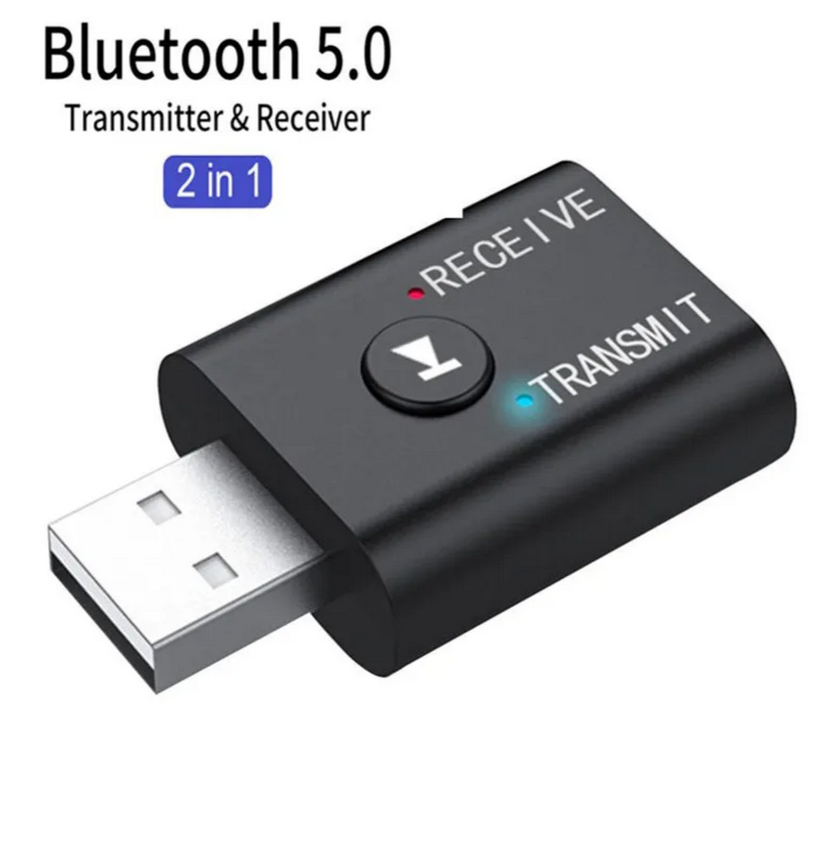Автомобильный Bluetooth адаптер (2in1) AUX Wireless YET-TR6 (черный)
