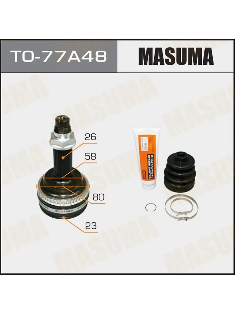 ШРУС для а/м Toyota Corolla (E120) 02-, Prius 03-09, арт. TO77A48