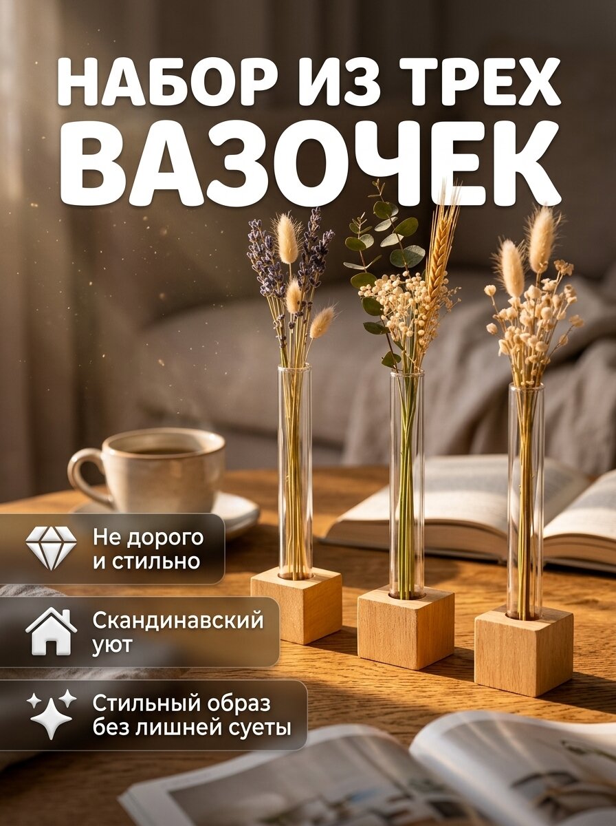 Вазочки для декора для дома и уюта