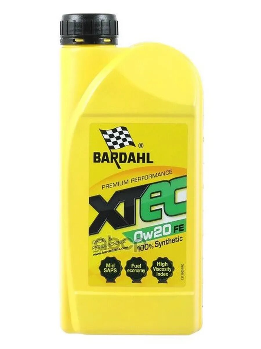 Bardahl Bardahl Xtec 0W20 Fe C5 Vw Синтетическое 1 Л 36801