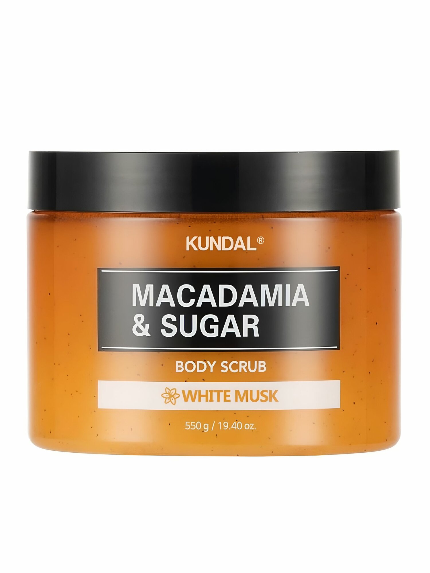 Kundal / Скраб для тела белый мускус Macadamia & Sugar White Musk Body Scrub, 550 мл