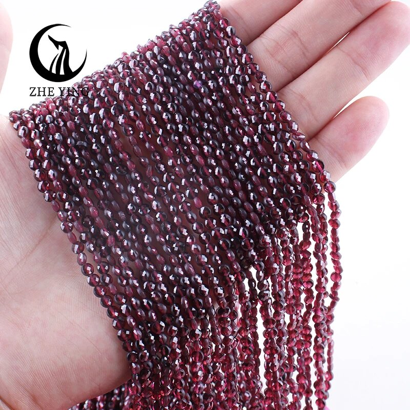 Бусины Zhe Ying из натурального камня 4 мм Фиолетовый, 4mm( 1 strand ), 31garnet L.1