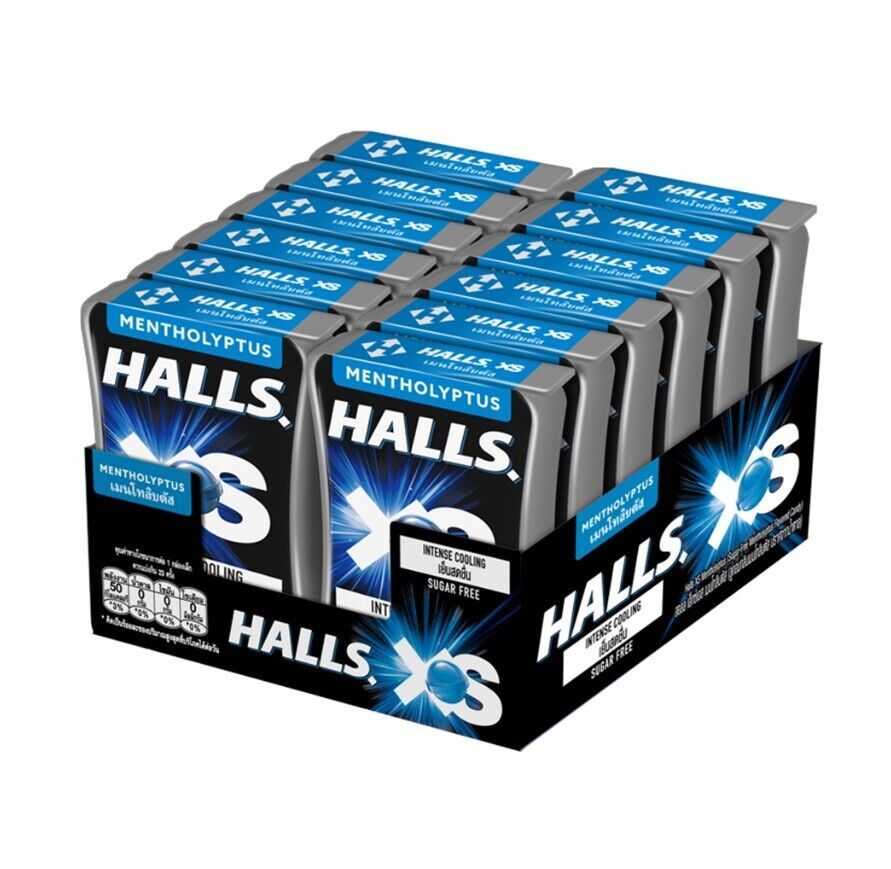 Леденцы HALLS XS без сахара с ментолом, 12,5 г х 12 шт удобные