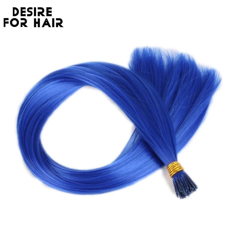 Синтетические волосы Desire for Hair, 50 прядей, фиолетовые, 22 дюйма Синий, blue