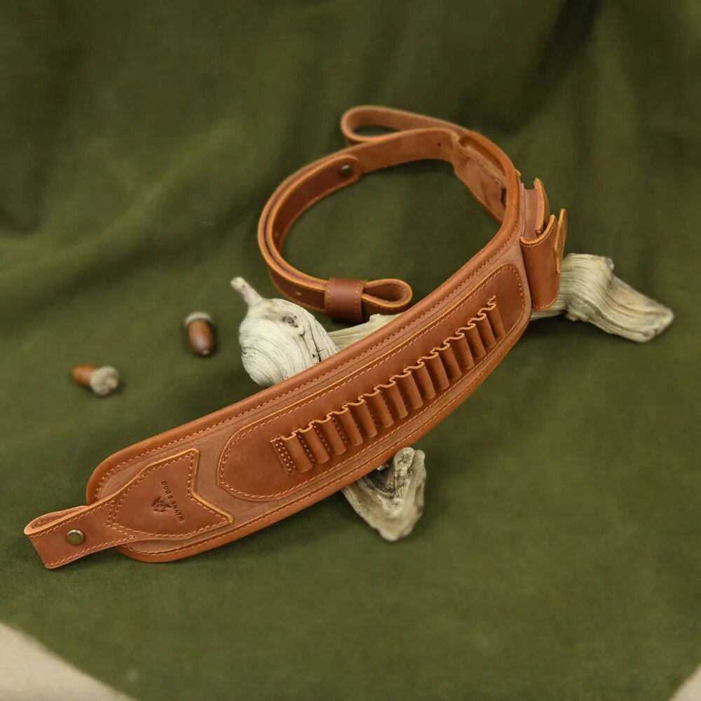 Кожаный плечевой ремень для стрельбы из винтовок .22, .22LR, .22MAG .17 hmr