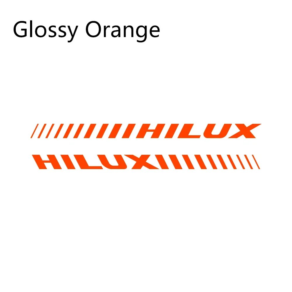 Наклейки боковые полоски Toyota Hilux Glossy Orange