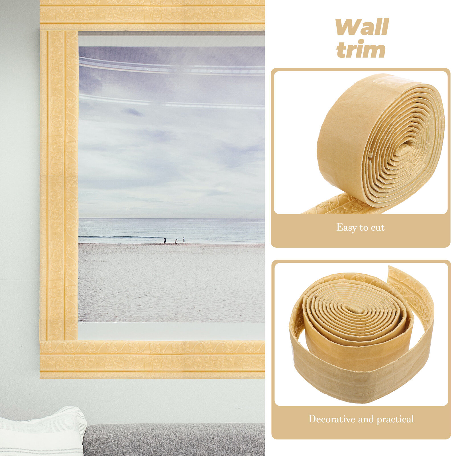 Декоративный Пластиковый Профиль Для Углов 2 Шт Сelf Adhesive Wall Trim 8x230x0 5 Cm