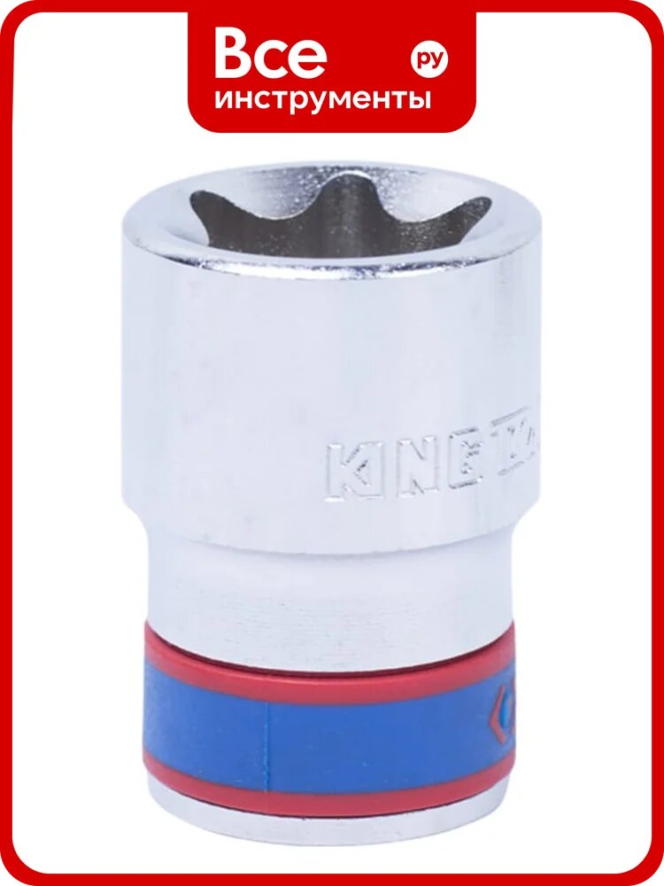 Головка торцевая TORX Е-стандарт E10, 1/4"DR, L=24 мм KING TONY 237510M