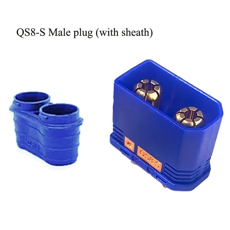 Разъем QS8-S Male для аккумулятора, синий