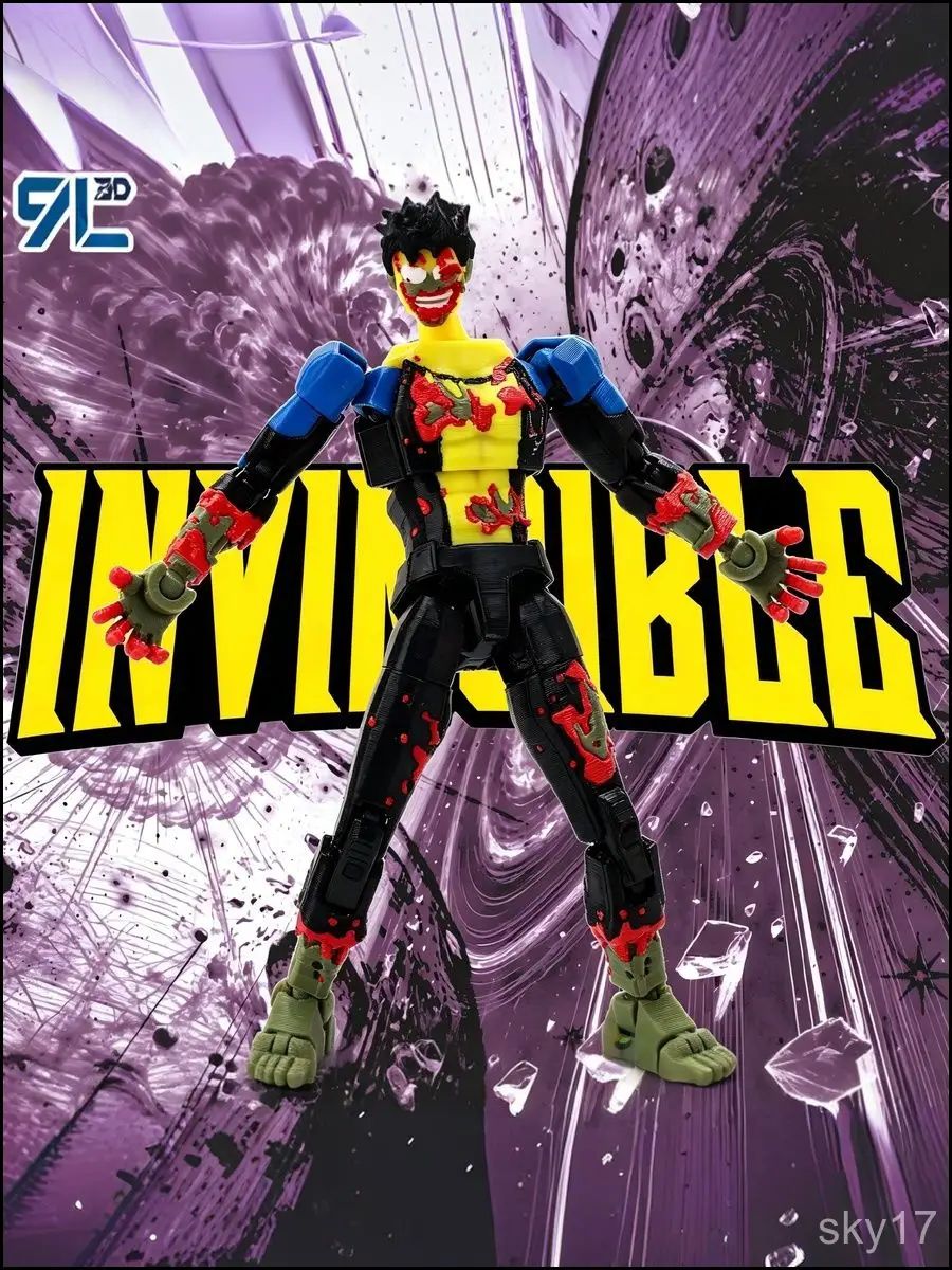 9L3D Фигурка Зомби Марк Грейсон (Zombie Mark Grayson) Invincible, Titan 13, Lucky Dummy 13, 3D-печатный подвижный манекен, подарок для фанатов аниме, подарок