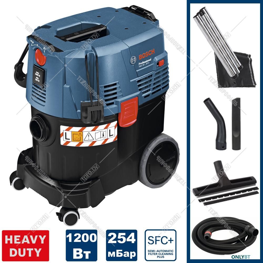 Профессиональный пылесос BOSCH GAS 35 L SFC+, 1380 Вт
