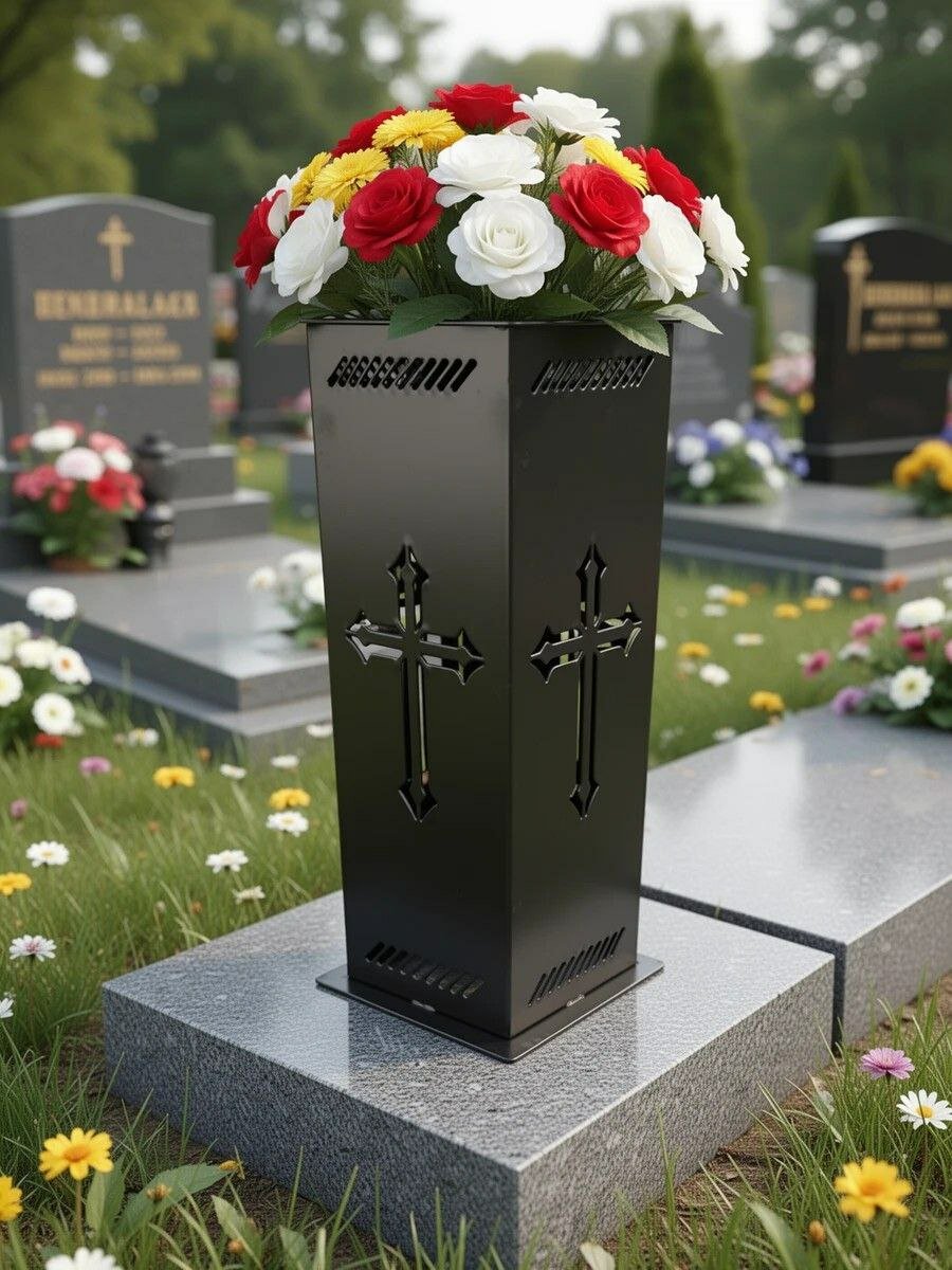 Ваза для цветов на кладбище
