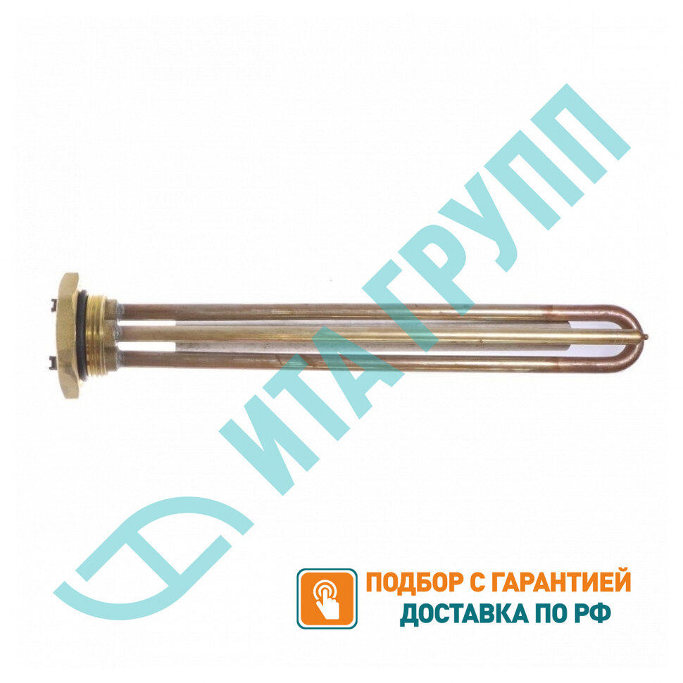 Комплект ТЭН 1,5кВт (1500Вт) RDT, резьбовой 42мм для Ariston, De Luxe, Real, Thermex + прокладка + анод М6, 10091