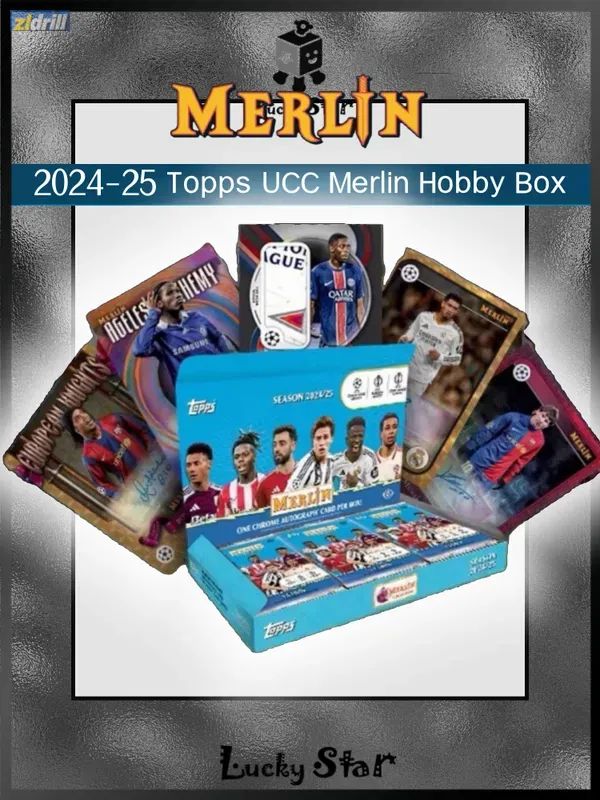 2024-25 Merlin UCC: Карточки UEFA Champions League Hobby Box 18 пакетов (72 карточки)