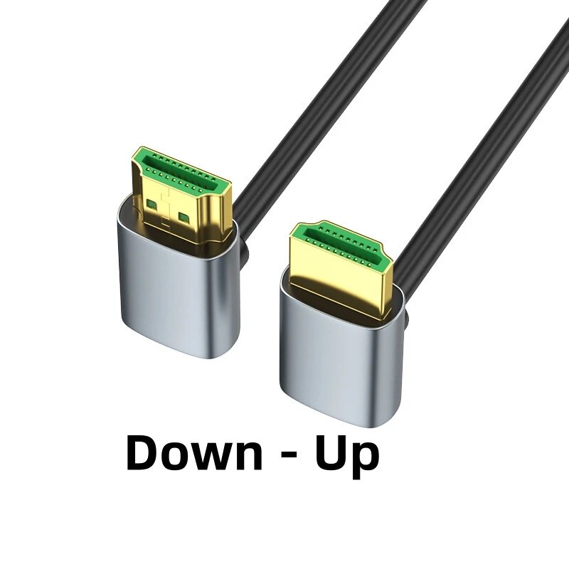 EQP HDMI кабель 2.1 8K 90 градусов Down-Up, 1m