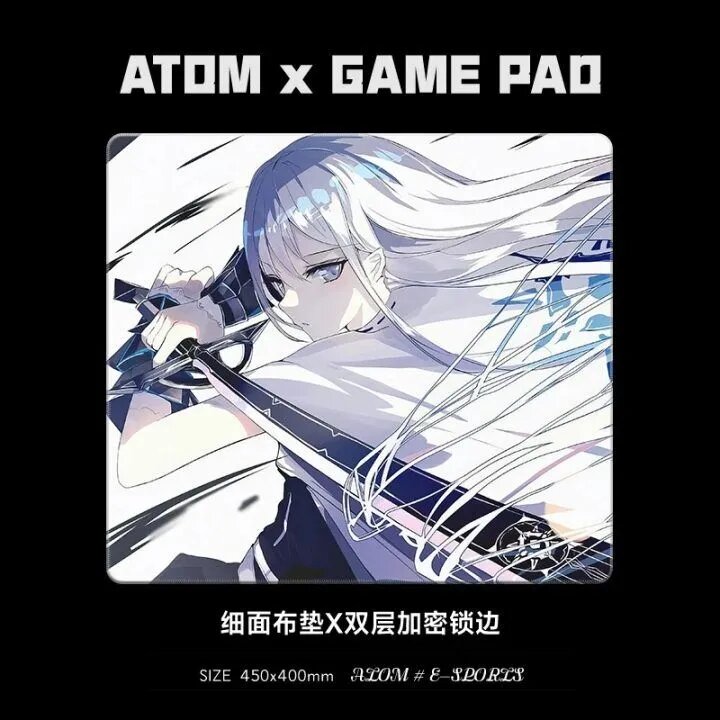 Skypad Коврик для мышки, XL, 450x400 мм, черный матовый, серый металлик