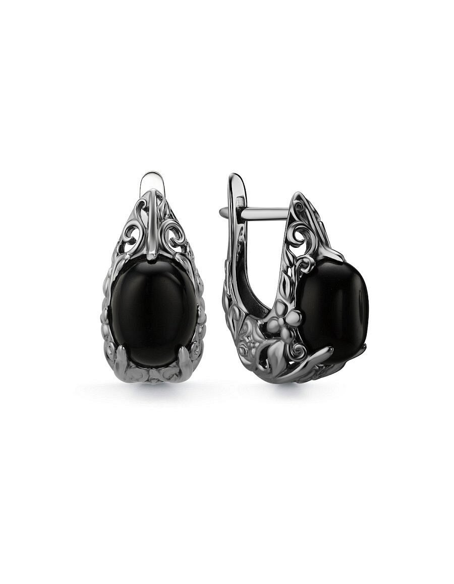 Серьги серебро, 925 проба, агат