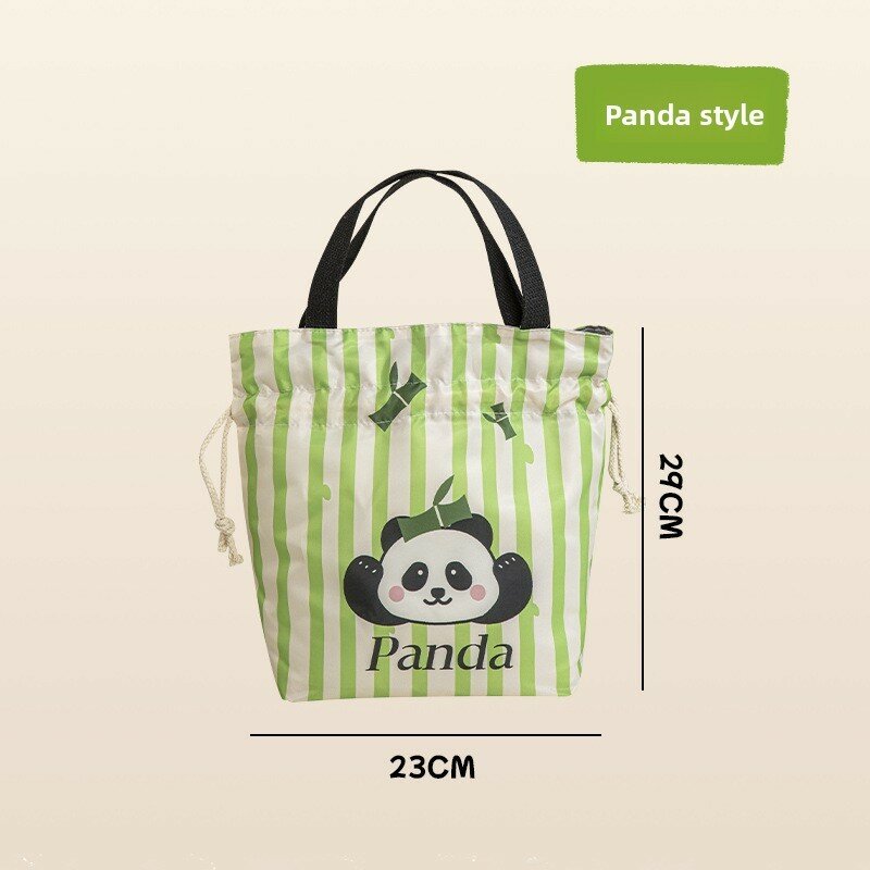 Красочный Panda термосумка для обеда с толстым алюминиевым фольгой для хранения еды и путешествий