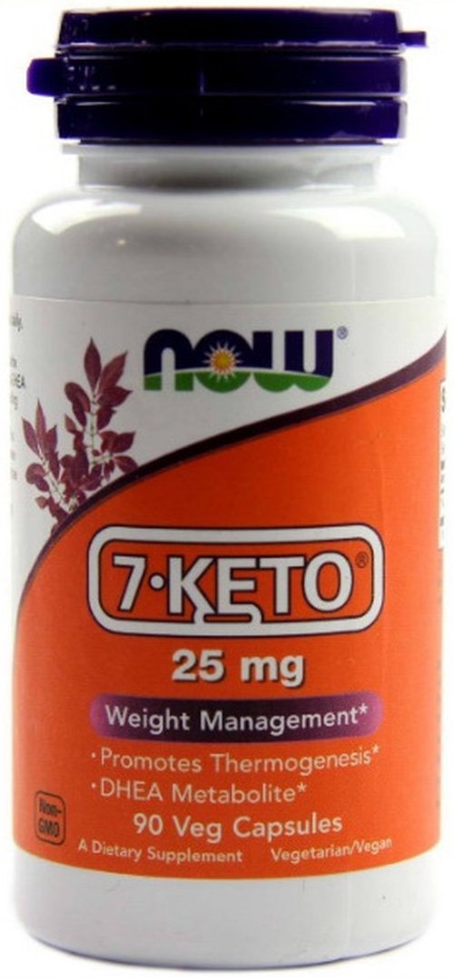 NOW Foods 7-KETO, 7-КЕТО 25 мг 90 капсул