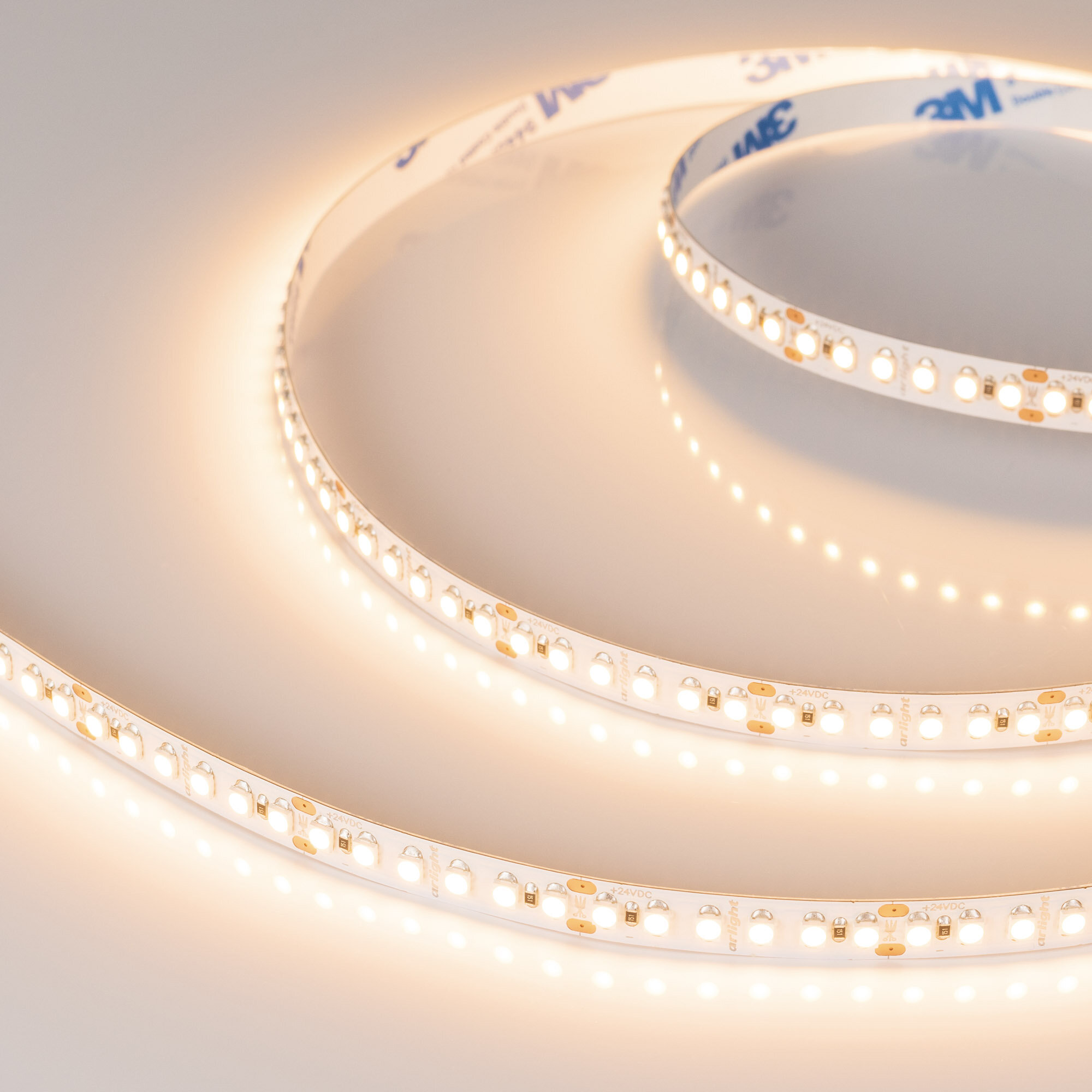 Светодиодная Лента RT-A180-8mm 24V Warm3000 (14.4 W/m, IP20, 3528, 5m) (Arlight, Открытый) 028576(2)