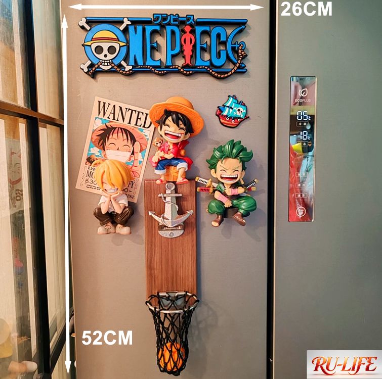 Наклейка на холодильник Ван-Пис One Piece Открывалка для пивных бутылок с наклейкой на холодильник Luffy