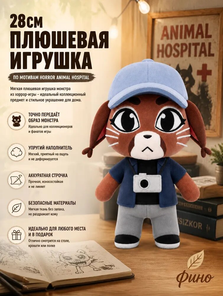 Мягкая плюшевая игрушка Больница для животных (Animal Hospital Roblox) отличный подарок для детей.