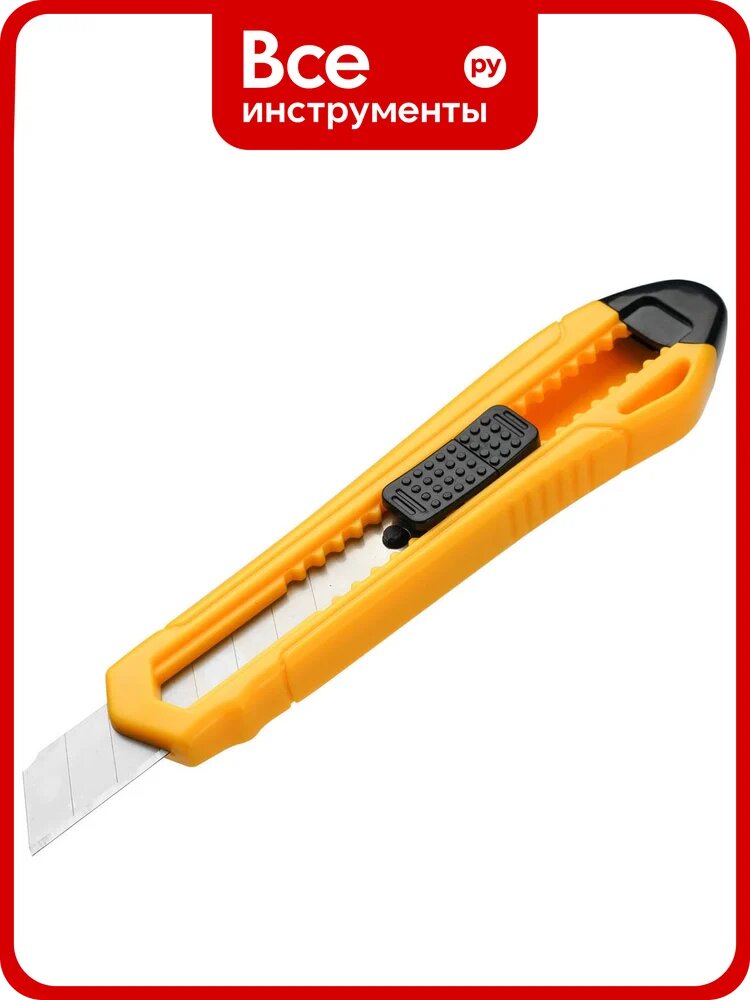 Нож TOLSEN 18 мм, выдвижное лезвие, пласт. корпус, лезвие SK5 30081