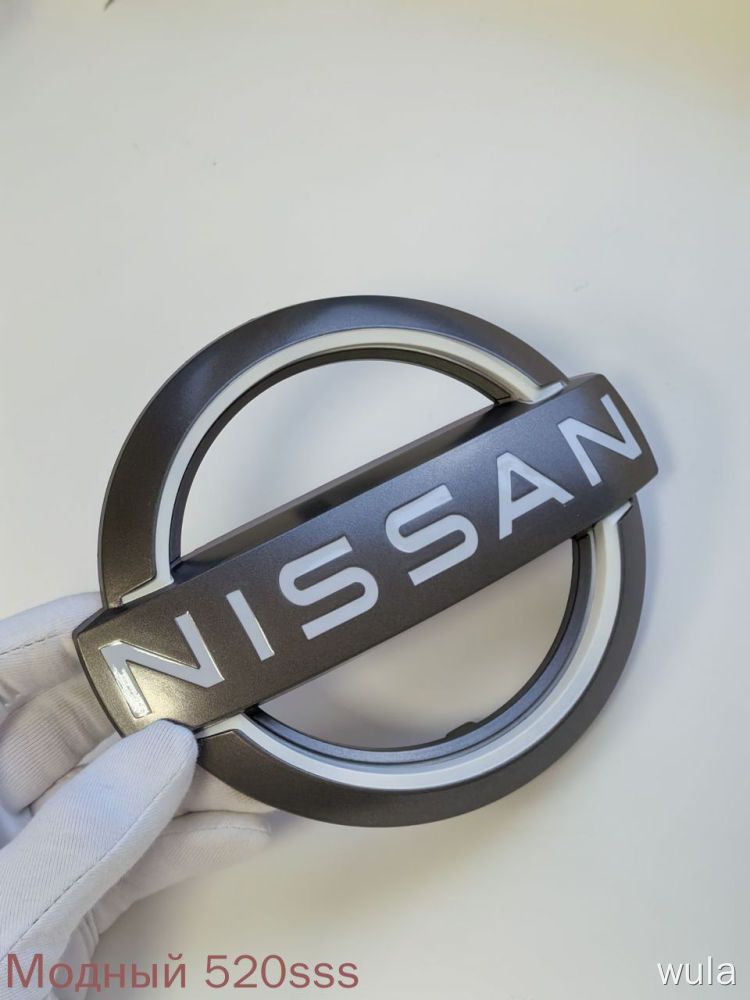 Эмблема шильдик 147 мм на решетку для Ниссан логотип для Nissan Micra, Sunny 1 шт.
