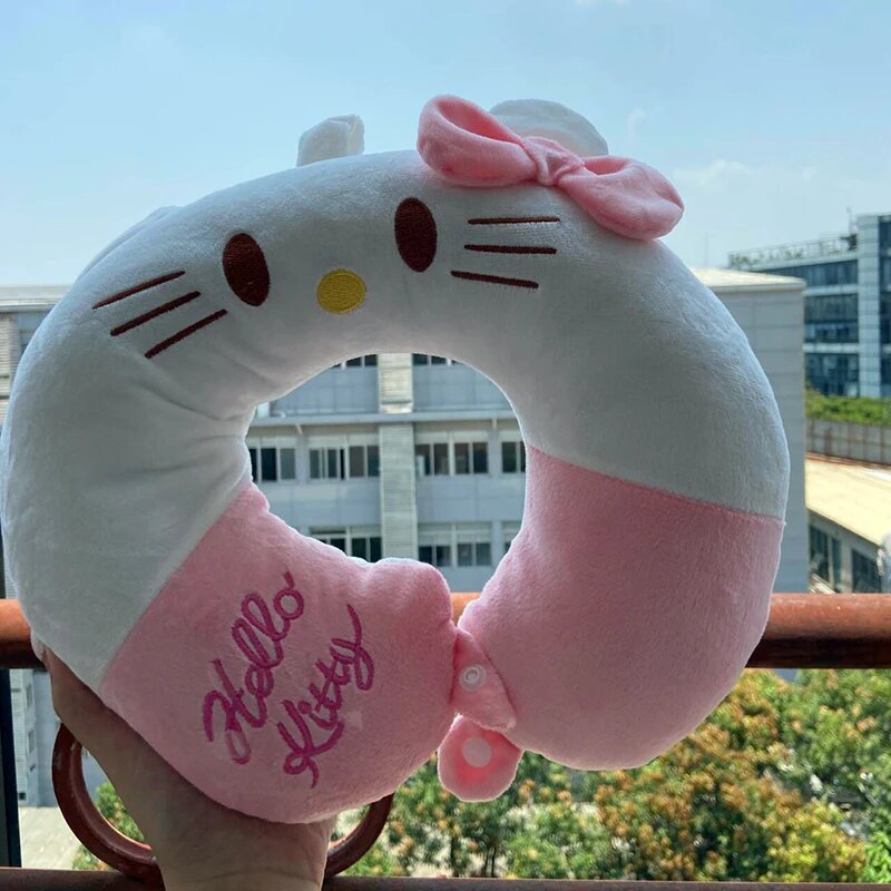 Подушка для шеи Hello Kitty, розовый, U-образная