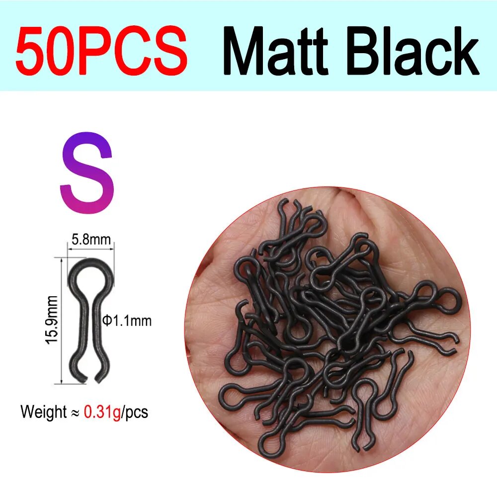 ICERIO Рыболовные грузила S Matt Black 50pcs