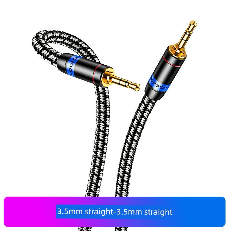 M100 Серебряное покрытие 3.5mm Штекер на 3.5mm Прямой Аудио Кабель для Авто 3м