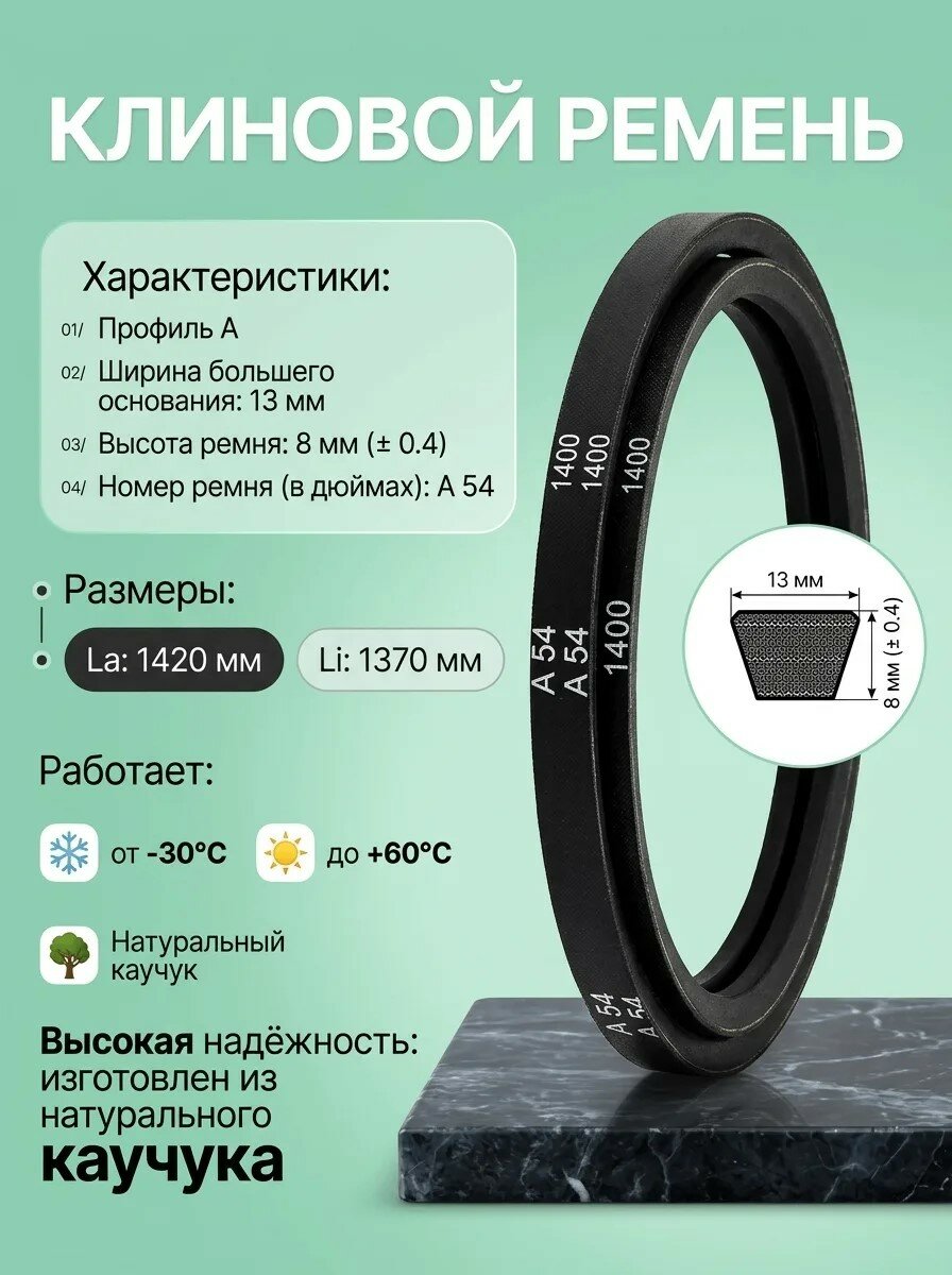 Ремень клиновой на Приводкомпрессора Remeza СБ4/С-50 LB40, Remeza СБ4/С-200 LB40