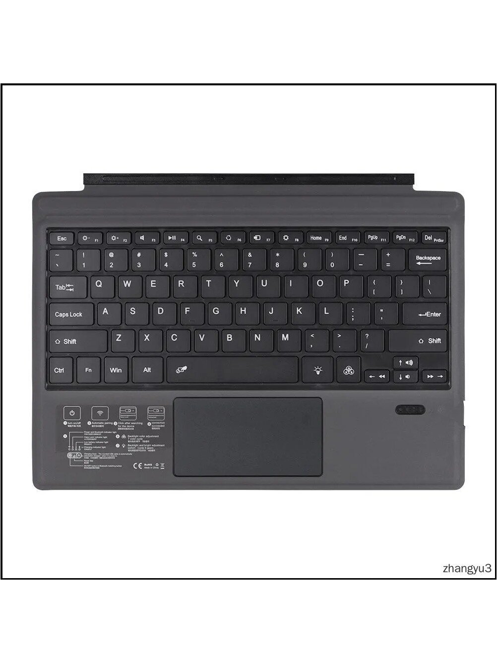 Беспроводная Bluetooth-клавиатура для Surface Pro 3/4/5/6/7, магнитная, черная, английская раскладка