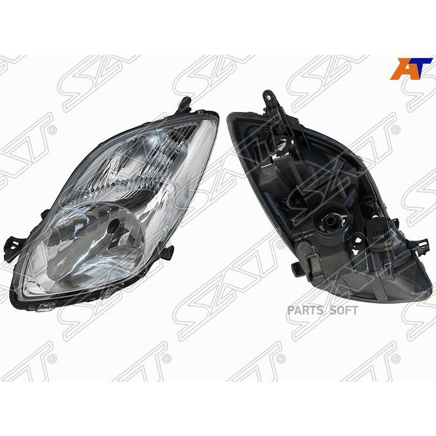 Фара Toyota Vitz 07-10 / Yaris 08-13 (Слева/ С электрокорректором/ 3/5D HBK) от официального дистрибьютора, SAT, артикул ST21211P3LE