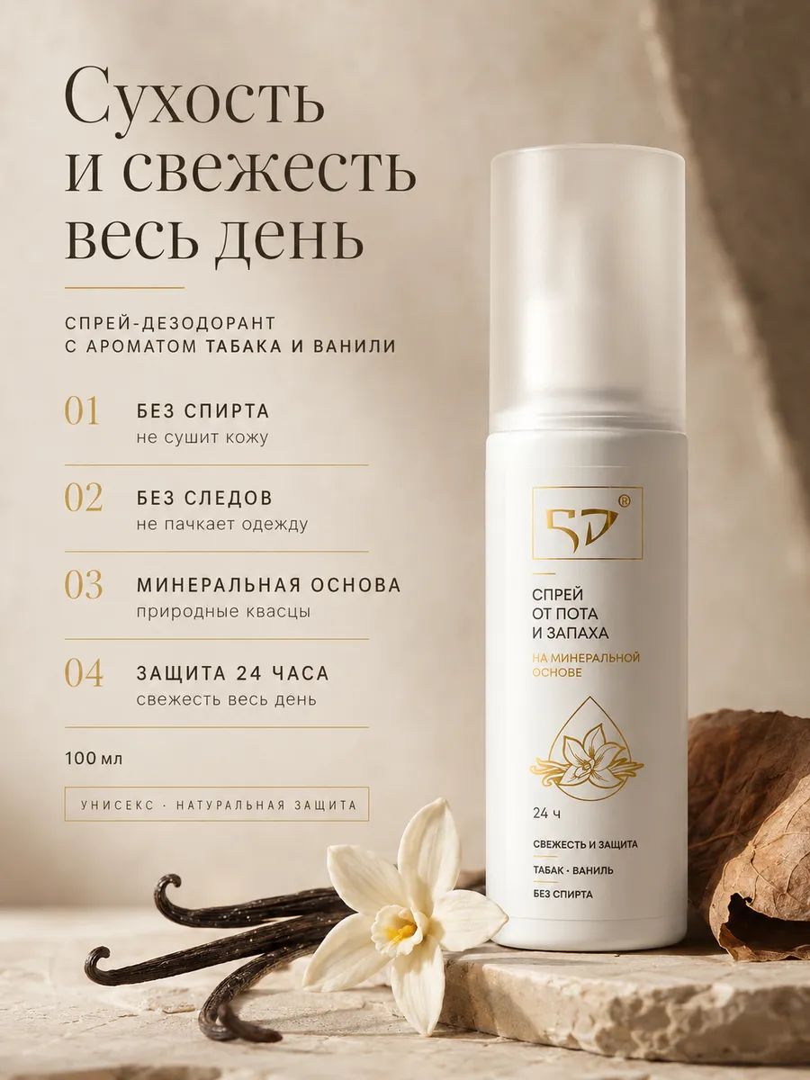 Минеральный дезодорант спрей натуральный