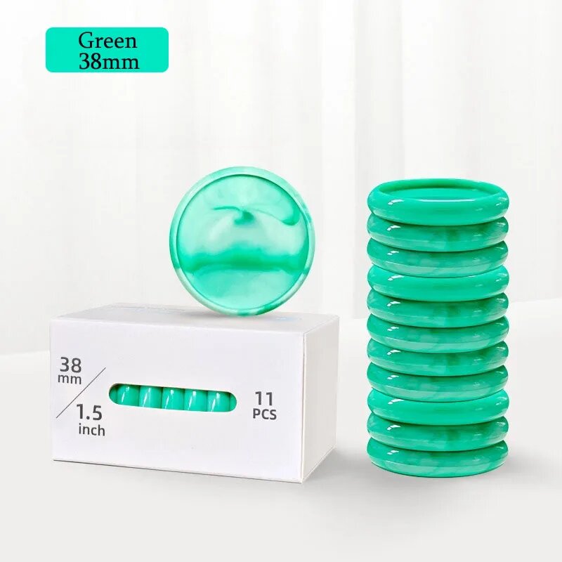 Диски для переплета LZN пластиковые 11 шт. 24/28/32/38 мм Зеленый, Green 38mm