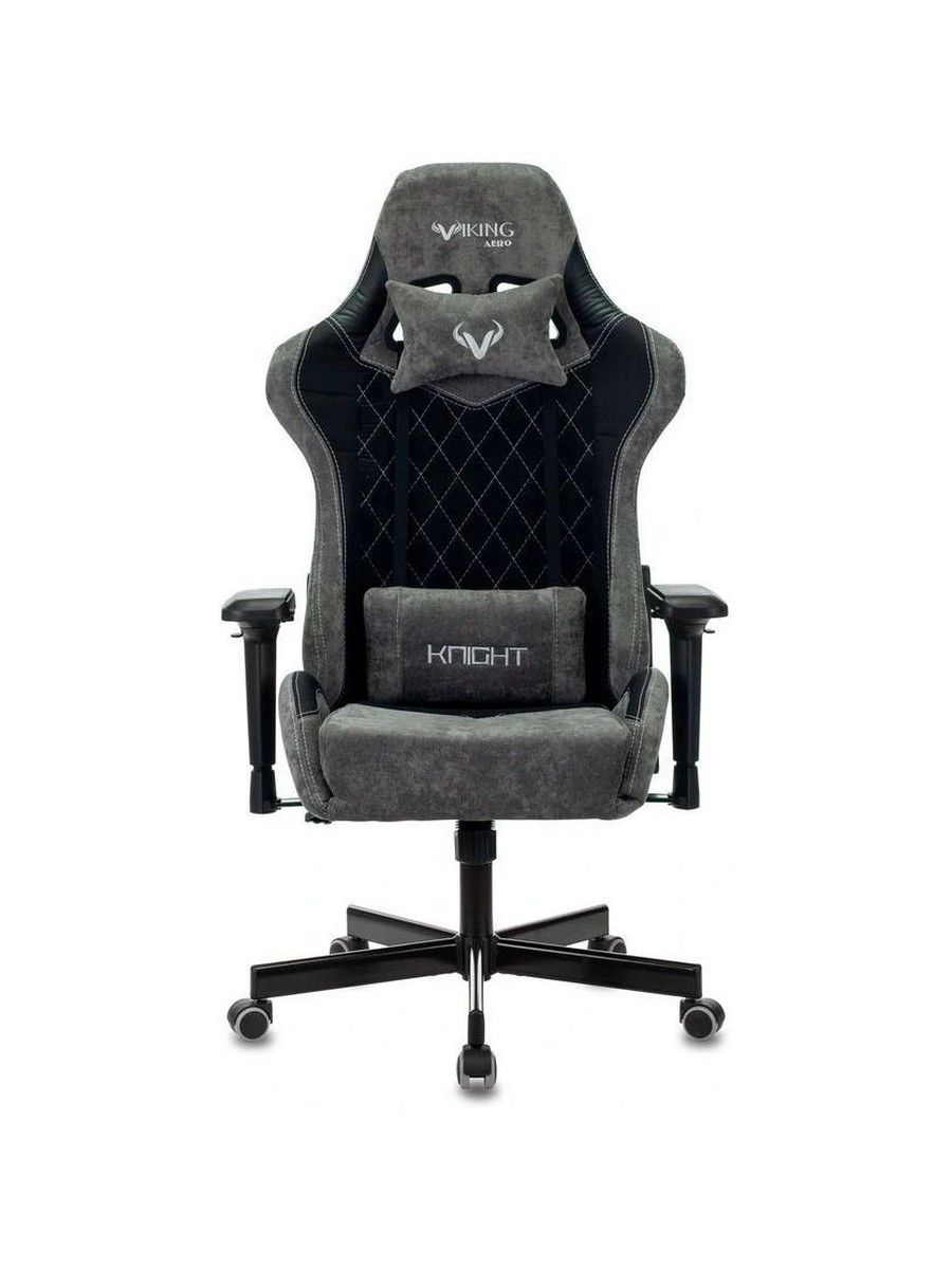 Кресло игровое Zombie VIKING 7 KNIGHT Fabric Gray/Black