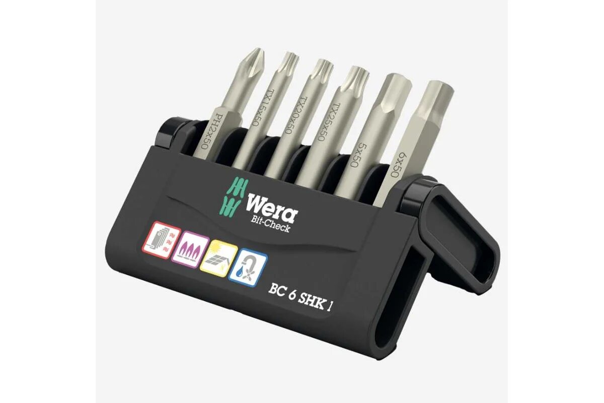 Биты WERA ZIRA Bit-Check 6 SHK 1 SB 6 предметов WE-073631