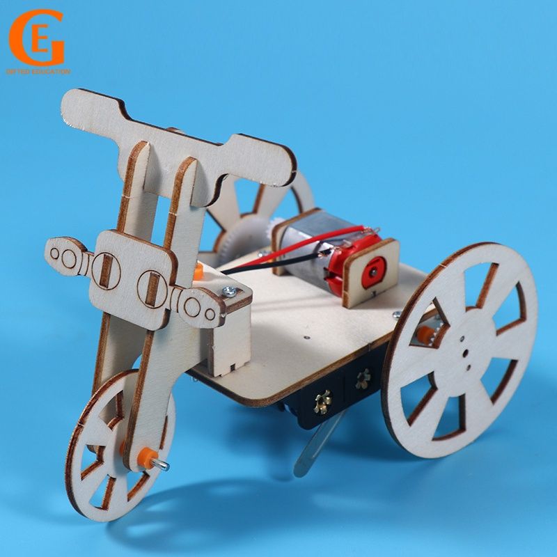 Набор для сборки DIY электрический мотоцикл из дерева STEM конструктор для детей развивающая научная игрушка своими руками