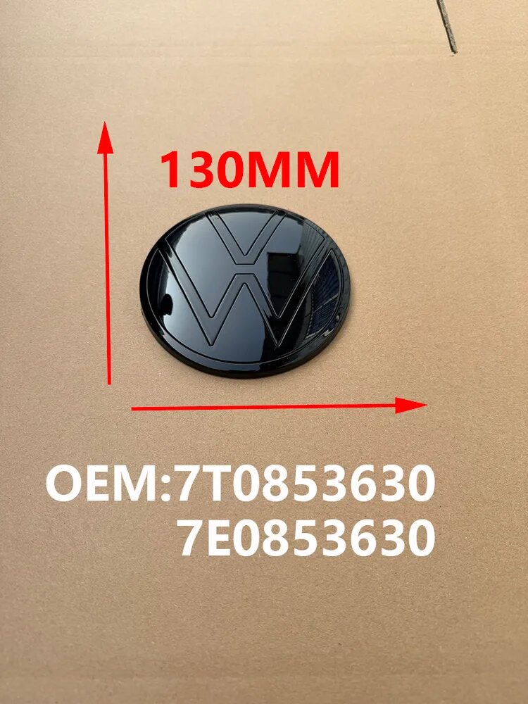 Эмблема (орнамент, значок) Caddy Multivan T5 T6 T7 130мм на крышку багажника Volkswagen, 7T0853630 7E0853630