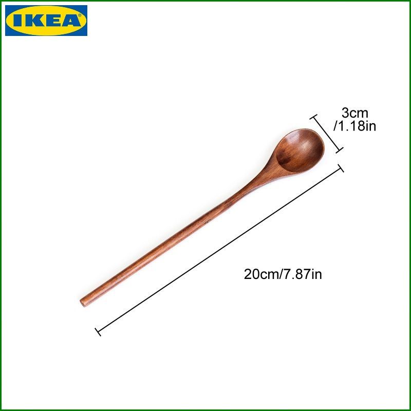 IKEA Ложка чайная коричневый, белый-