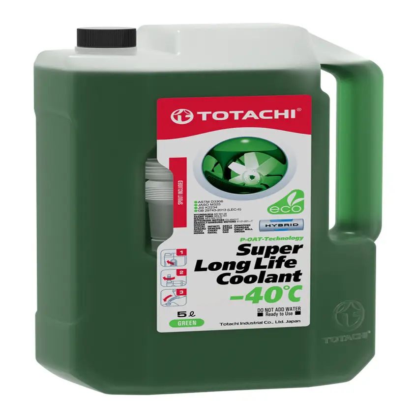 Антифриз Зеленый TOTACHI SLLC (-40C) 5 л лобридный P-OAT