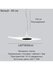 Люстра LED 60 Вт, белая, 60 см, подвесная, для столовой, кабинета и бара