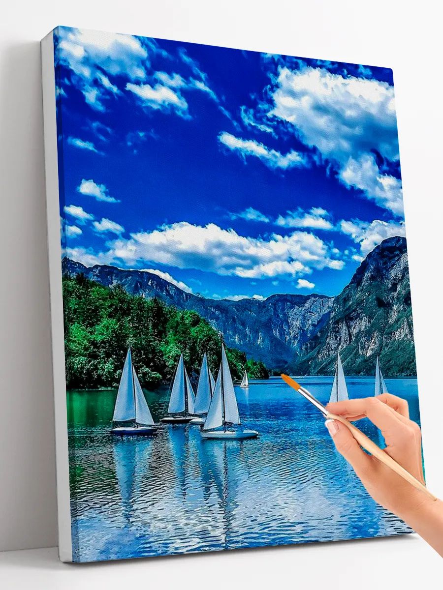 Картина по номерам 40x50 "Морская регата"