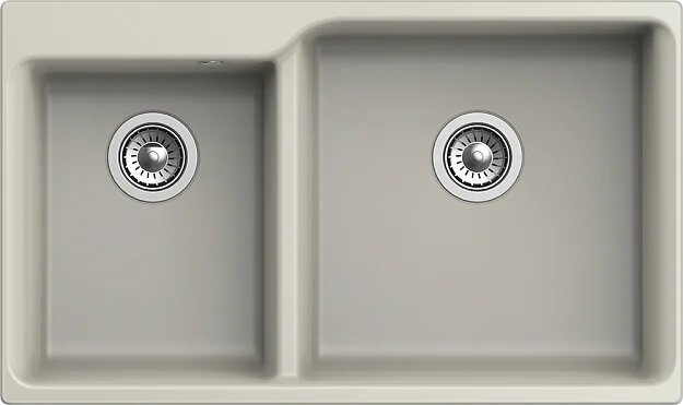 Мойка кухонная Rivelato Axel X-90D topazio кварцевая, 87x52, прямоугольная, мойка для кухни, бежевая, матовая